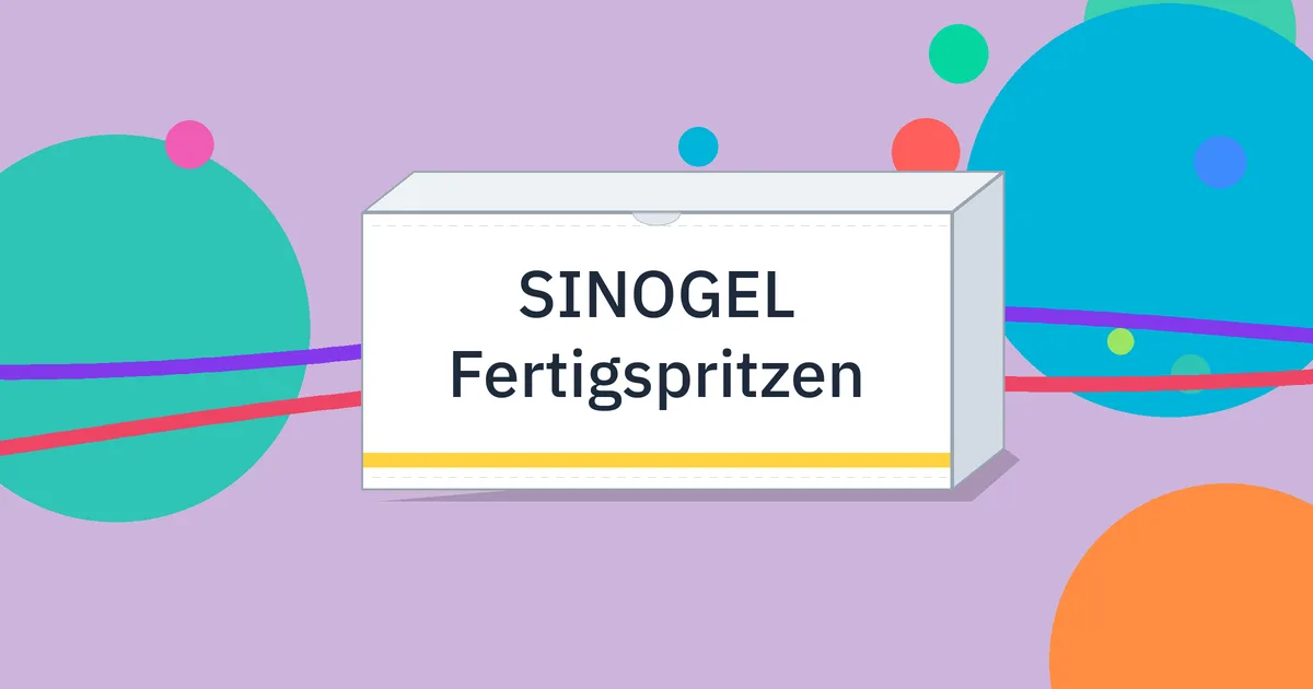 Symbolbild: Packung mit der Aufschrift SINOGEL Fertigspritzen (PZN 18804615) – Verfügbarkeit und Bezug in Apotheken in Frankfurt am Main