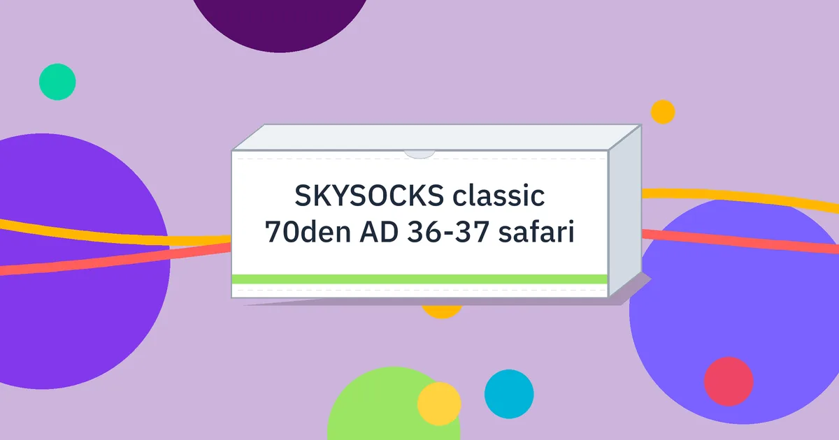 Symbolbild: Packung mit der Aufschrift SKYSOCKS classic 70den AD 36-37 safari (PZN 18663770) – Verfügbarkeit und Bezug in Apotheken in Frankfurt am Main