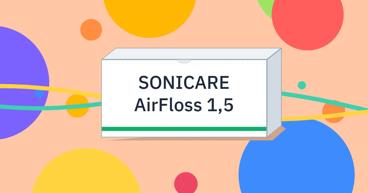 Symbolbild: Packung mit der Aufschrift SONICARE AirFloss 1,5 (PZN 04763019) – Verfügbarkeit und Bezug in Apotheken in Frankfurt am Main