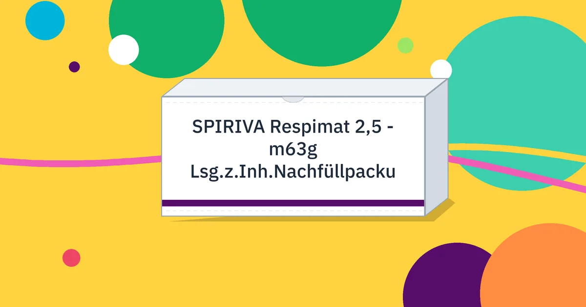 Symbolbild: Packung mit der Aufschrift SPIRIVA Respimat 2,5 -m63g Lsg.z.Inh.Nachfüllpacku (PZN 17183849) – Verfügbarkeit und Bezug in Apotheken in Frankfurt am Main