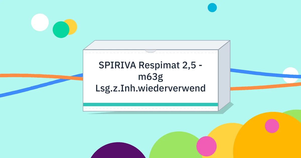 Symbolbild: Packung mit der Aufschrift SPIRIVA Respimat 2,5 -m63g Lsg.z.Inh.wiederverwend (PZN 16120717) – Verfügbarkeit und Bezug in Apotheken in Frankfurt am Main