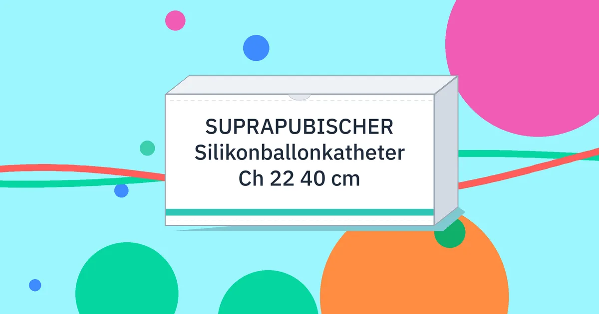 Symbolbild: Packung mit der Aufschrift SUPRAPUBISCHER Silikonballonkatheter Ch 22 40 cm (PZN 04712045) – Verfügbarkeit und Bezug in Apotheken in Frankfurt am Main