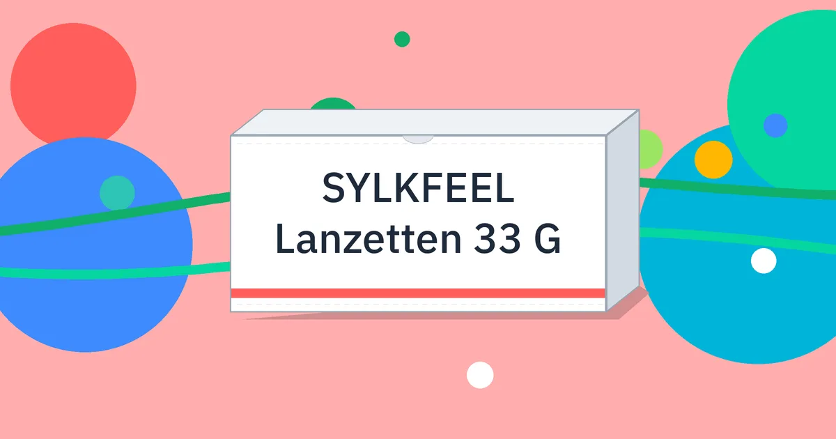 Symbolbild: Packung mit der Aufschrift SYLKFEEL Lanzetten 33 G (PZN 17515978) – Verfügbarkeit und Bezug in Apotheken in Frankfurt am Main