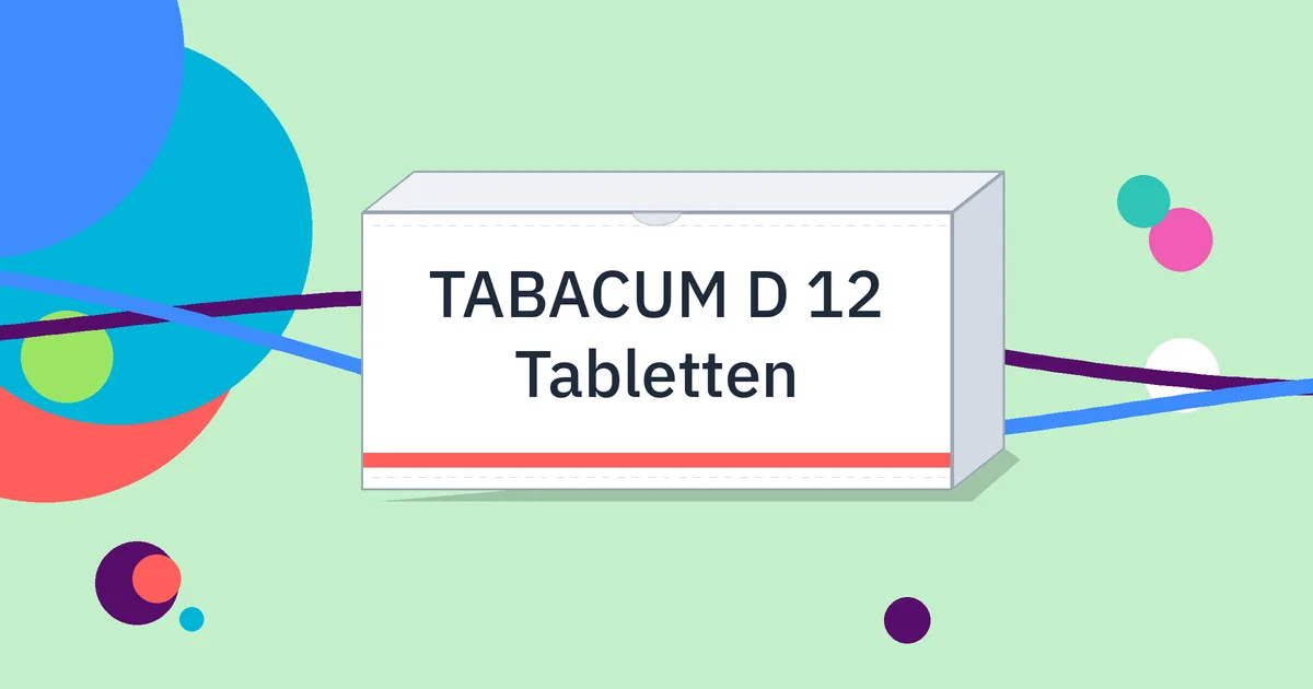 Symbolbild: Packung mit der Aufschrift TABACUM D 12 Tabletten (PZN 02636618) – Verfügbarkeit und Bezug in Apotheken in Frankfurt am Main