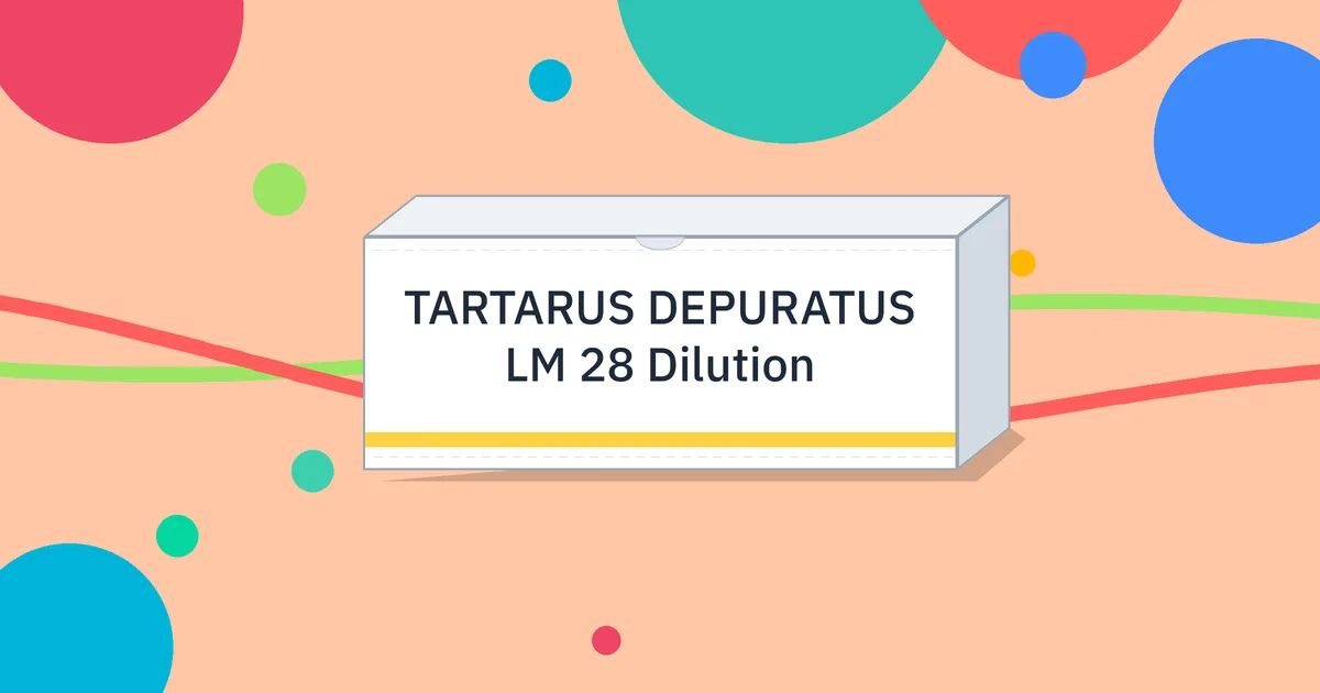 Symbolbild: Packung mit der Aufschrift TARTARUS DEPURATUS LM 28 Dilution (PZN 13688529) – Verfügbarkeit und Bezug in Apotheken in Frankfurt am Main