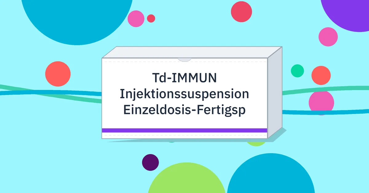 Symbolbild: Packung mit der Aufschrift Td-IMMUN Injektionssuspension Einzeldosis-Fertigsp (PZN 19815182) – Verfügbarkeit und Bezug in Apotheken in Frankfurt am Main