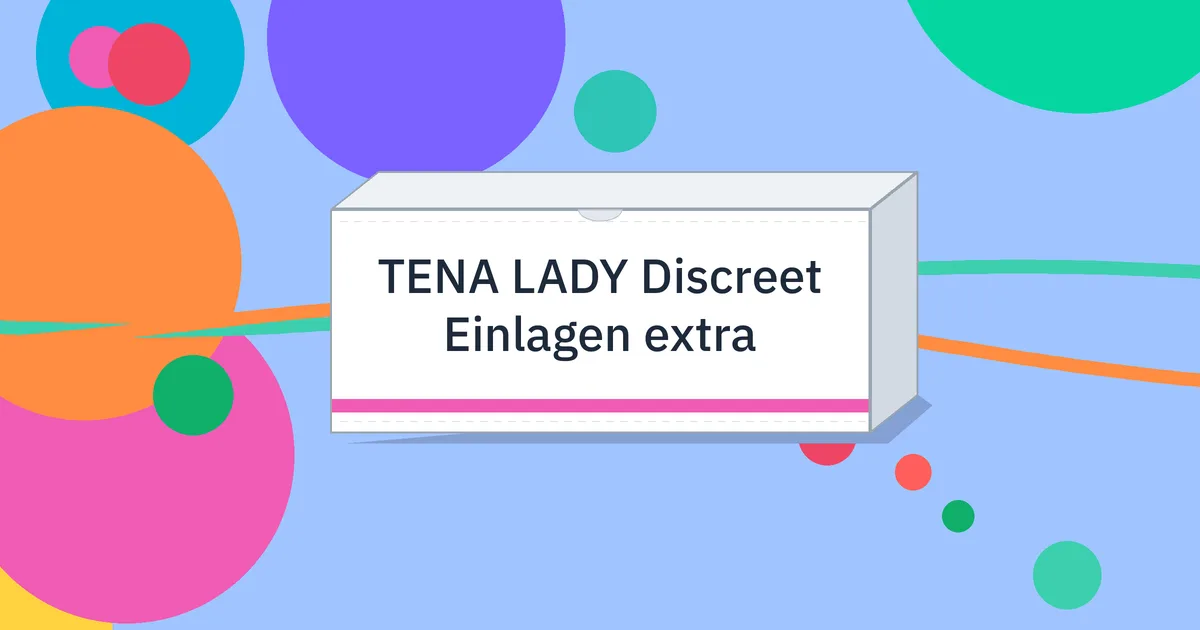 Symbolbild: Packung mit der Aufschrift TENA LADY Discreet Einlagen extra (PZN 18322595) – Verfügbarkeit und Bezug in Apotheken in Frankfurt am Main