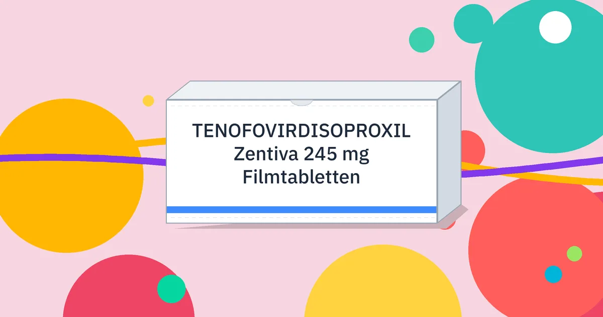 Symbolbild: Packung mit der Aufschrift TENOFOVIRDISOPROXIL Zentiva 245 mg Filmtabletten (PZN 12647741) – Verfügbarkeit und Bezug in Apotheken in Frankfurt am Main