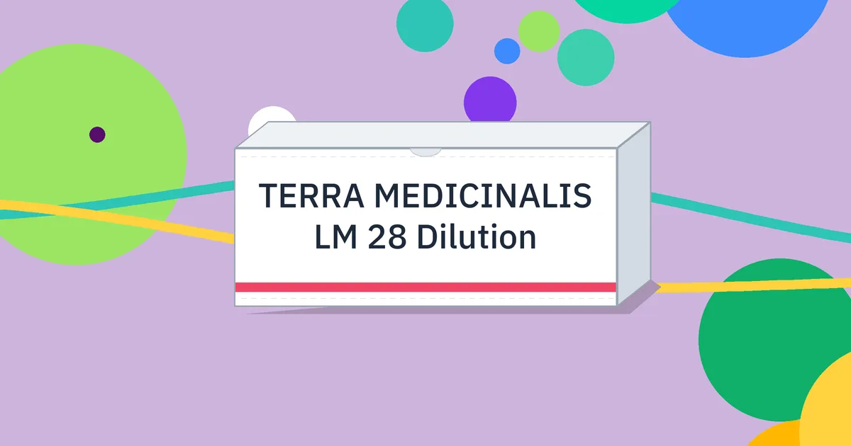 Symbolbild: Packung mit der Aufschrift TERRA MEDICINALIS LM 28 Dilution (PZN 13217267) – Verfügbarkeit und Bezug in Apotheken in Frankfurt am Main