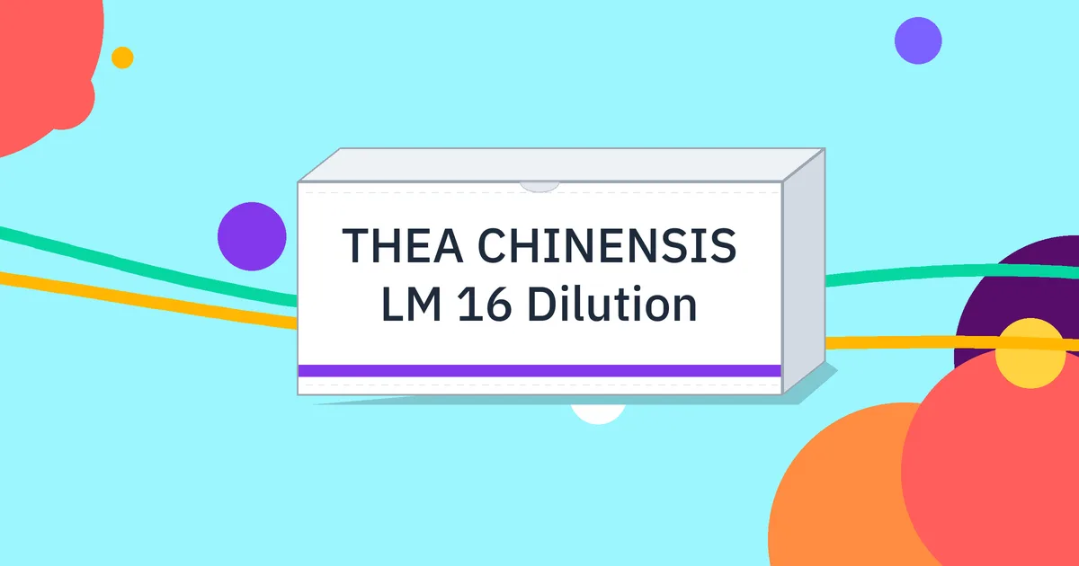 Symbolbild: Packung mit der Aufschrift THEA CHINENSIS LM 16 Dilution (PZN 13219349) – Verfügbarkeit und Bezug in Apotheken in Frankfurt am Main