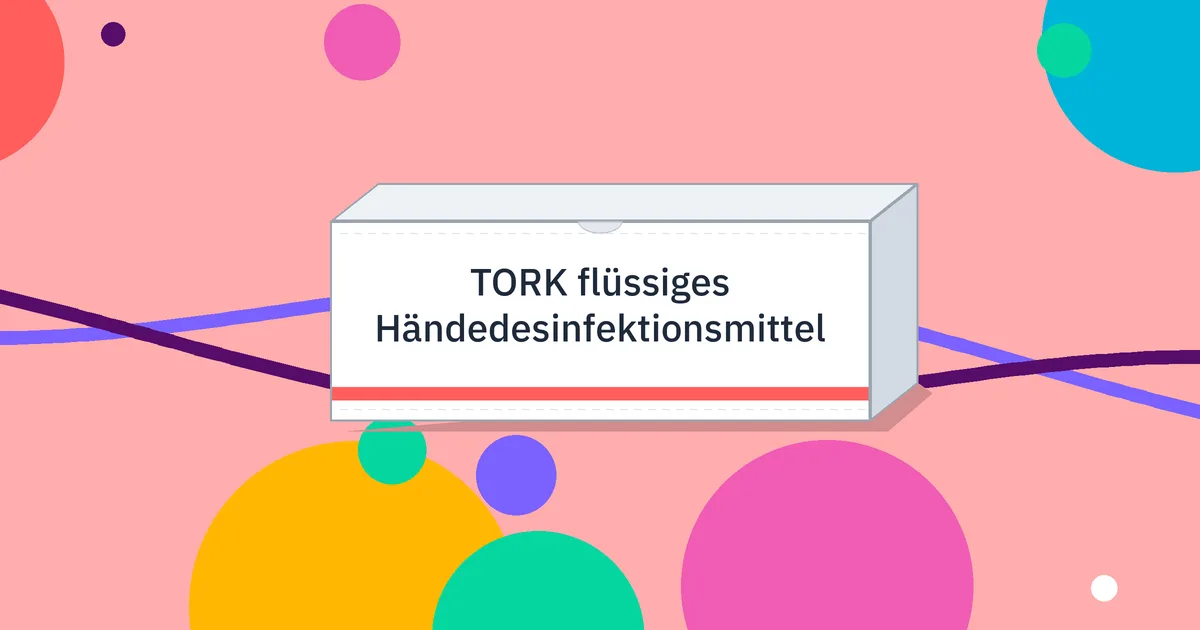 Symbolbild: Packung mit der Aufschrift TORK flüssiges Händedesinfektionsmittel (PZN 15406357) – Verfügbarkeit und Bezug in Apotheken in Frankfurt am Main