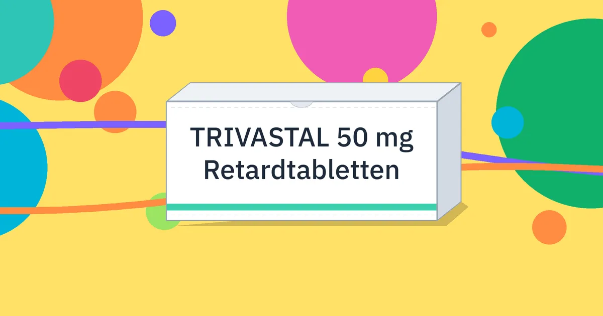 Symbolbild: Packung mit der Aufschrift TRIVASTAL 50 mg Retardtabletten (PZN 10110830) – Verfügbarkeit und Bezug in Apotheken in Frankfurt am Main