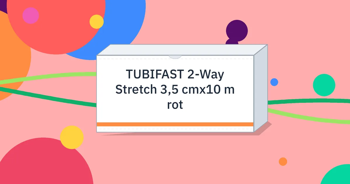 Symbolbild: Packung mit der Aufschrift TUBIFAST 2-Way Stretch 3,5 cmx10 m rot (PZN 14333923) – Verfügbarkeit und Bezug in Apotheken in Frankfurt am Main