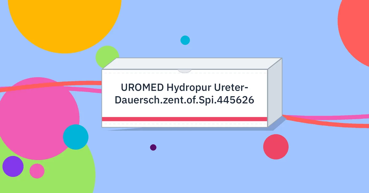 Symbolbild: Packung mit der Aufschrift UROMED Hydropur Ureter-Dauersch.zent.of.Spi.445626 (PZN 11371484) – Verfügbarkeit und Bezug in Apotheken in Frankfurt am Main