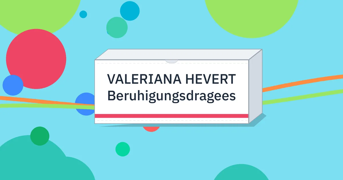Symbolbild: Packung mit der Aufschrift VALERIANA HEVERT Beruhigungsdragees (PZN 00761957) – Verfügbarkeit und Bezug in Apotheken in Frankfurt am Main
