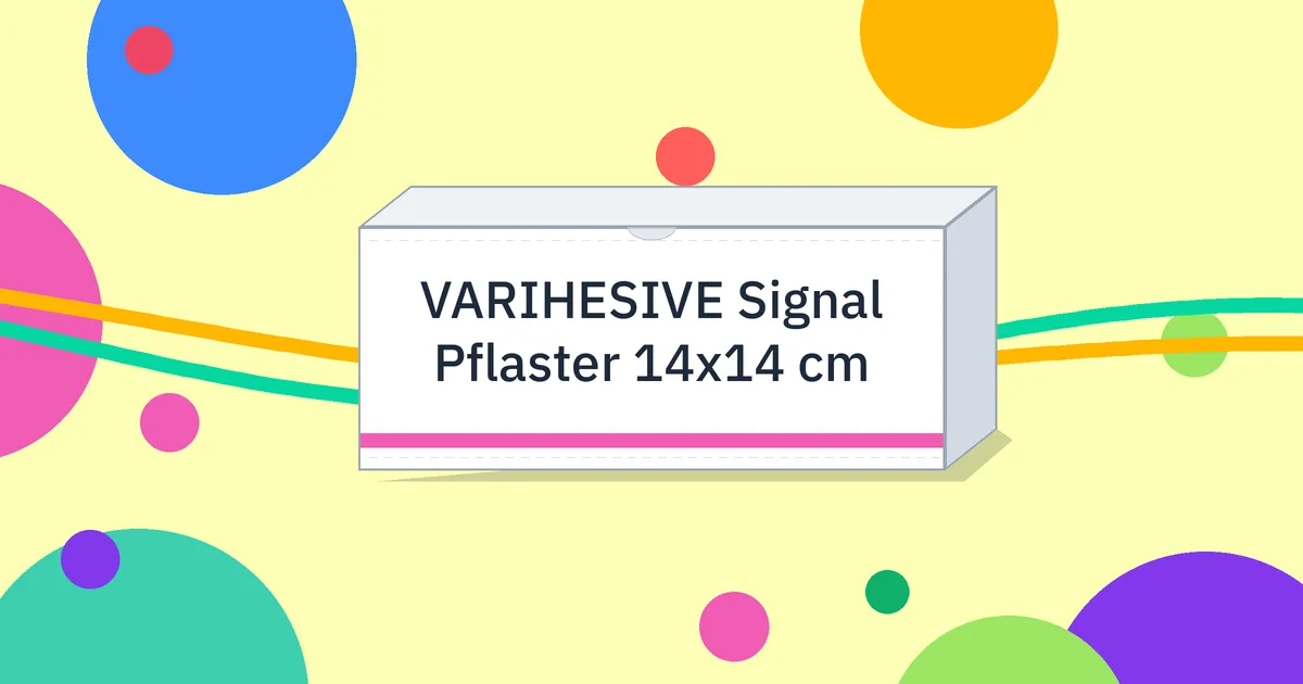 Symbolbild: Packung mit der Aufschrift VARIHESIVE Signal Pflaster 14x14 cm (PZN 06305462) – Verfügbarkeit und Bezug in Apotheken in Frankfurt am Main