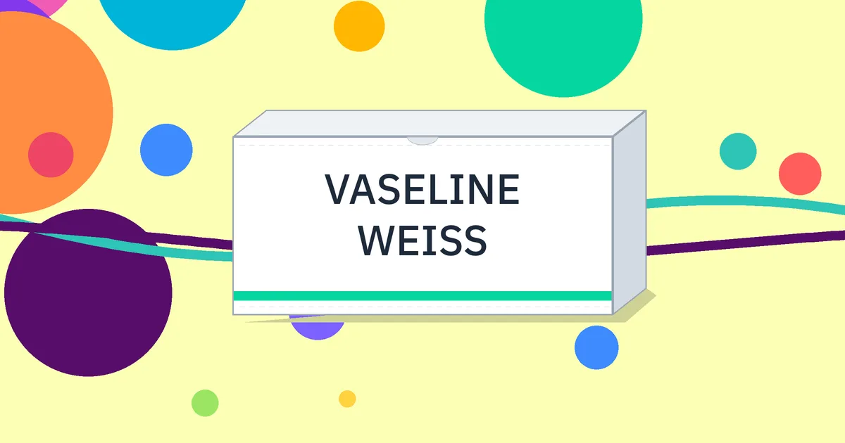 Symbolbild: Packung mit der Aufschrift VASELINE WEISS (PZN 04677886) – Verfügbarkeit und Bezug in Apotheken in Frankfurt am Main