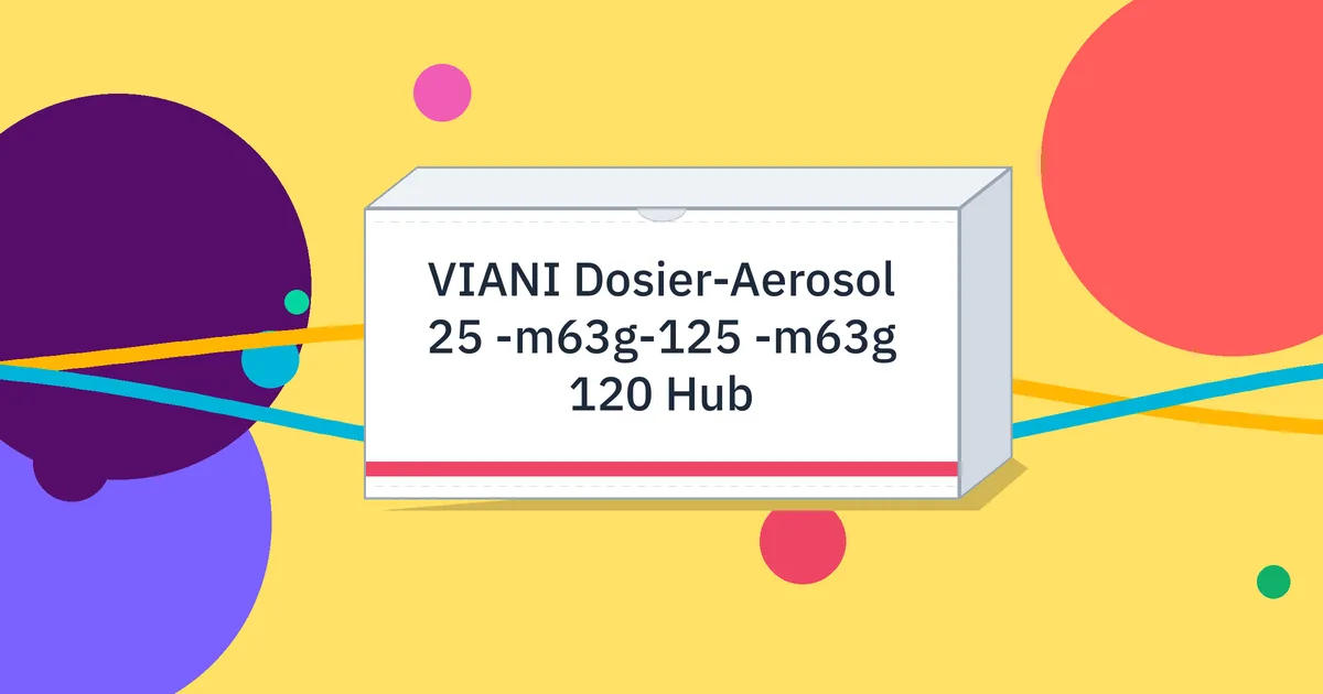 Symbolbild: Packung mit der Aufschrift VIANI Dosier-Aerosol 25 -m63g-125 -m63g 120 Hub (PZN 01484000) – Verfügbarkeit und Bezug in Apotheken in Frankfurt am Main