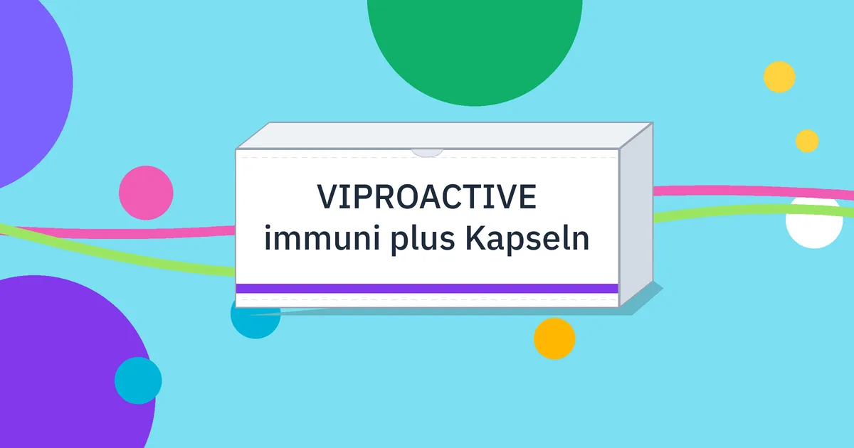 Symbolbild: Packung mit der Aufschrift VIPROACTIVE immuni plus Kapseln (PZN 16006832) – Verfügbarkeit und Bezug in Apotheken in Frankfurt am Main