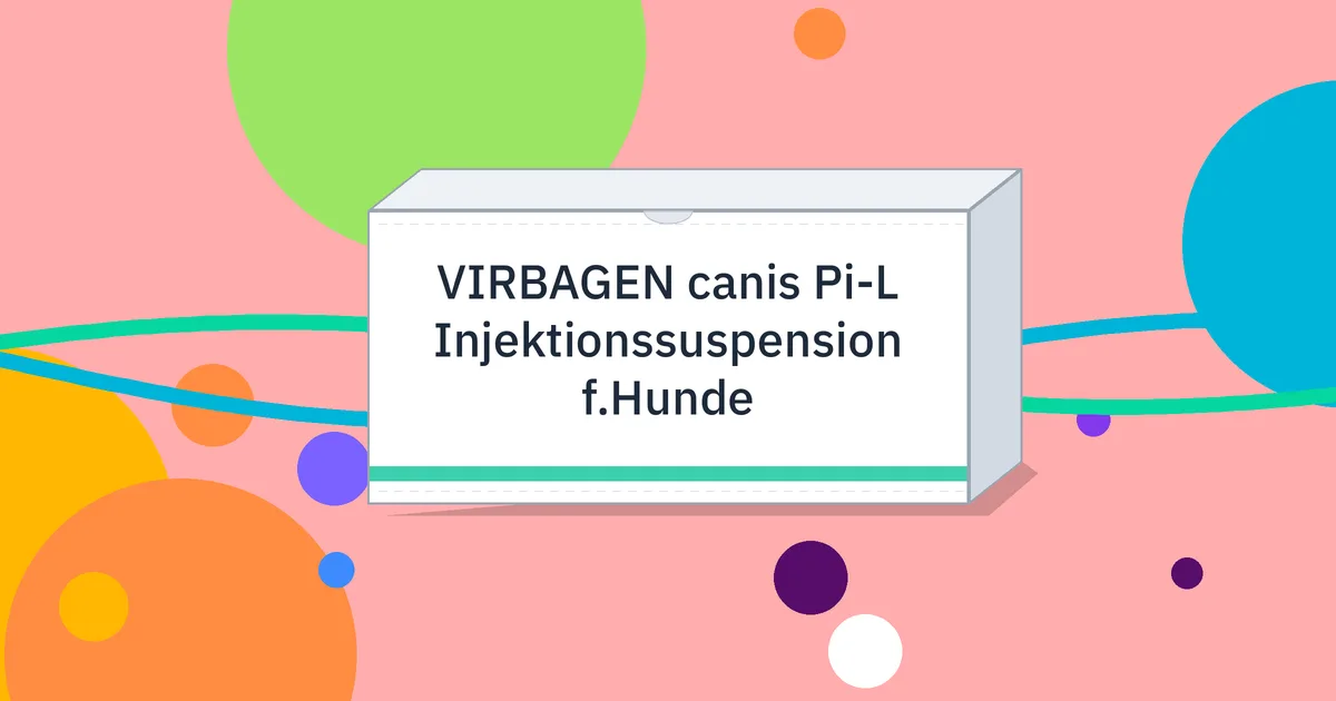 Symbolbild: Packung mit der Aufschrift VIRBAGEN canis Pi-L Injektionssuspension f.Hunde (PZN 05355392) – Verfügbarkeit und Bezug in Apotheken in Frankfurt am Main