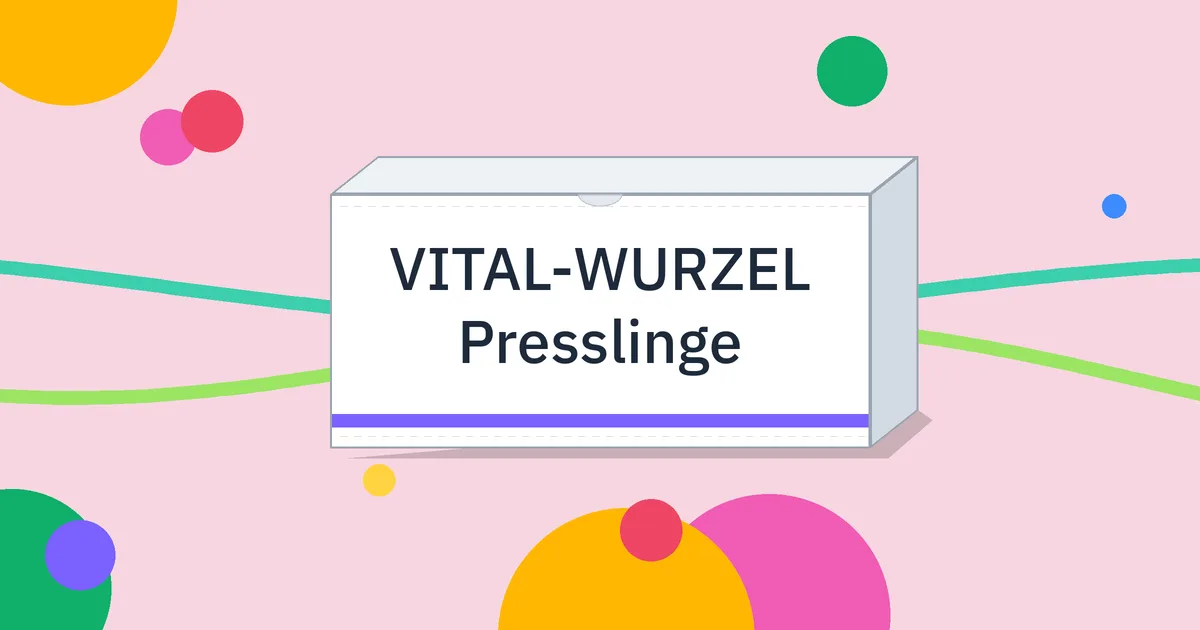 Symbolbild: Packung mit der Aufschrift VITAL-WURZEL Presslinge (PZN 14040730) – Verfügbarkeit und Bezug in Apotheken in Frankfurt am Main