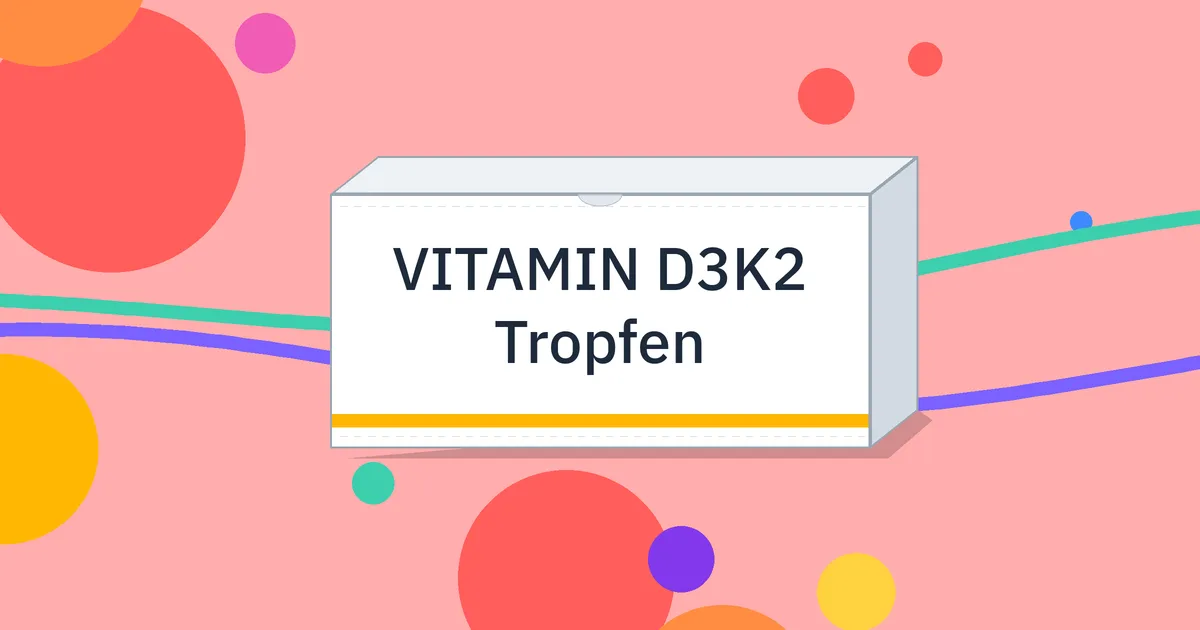 Symbolbild: Packung mit der Aufschrift VITAMIN D3K2 Tropfen (PZN 16084826) – Verfügbarkeit und Bezug in Apotheken in Frankfurt am Main