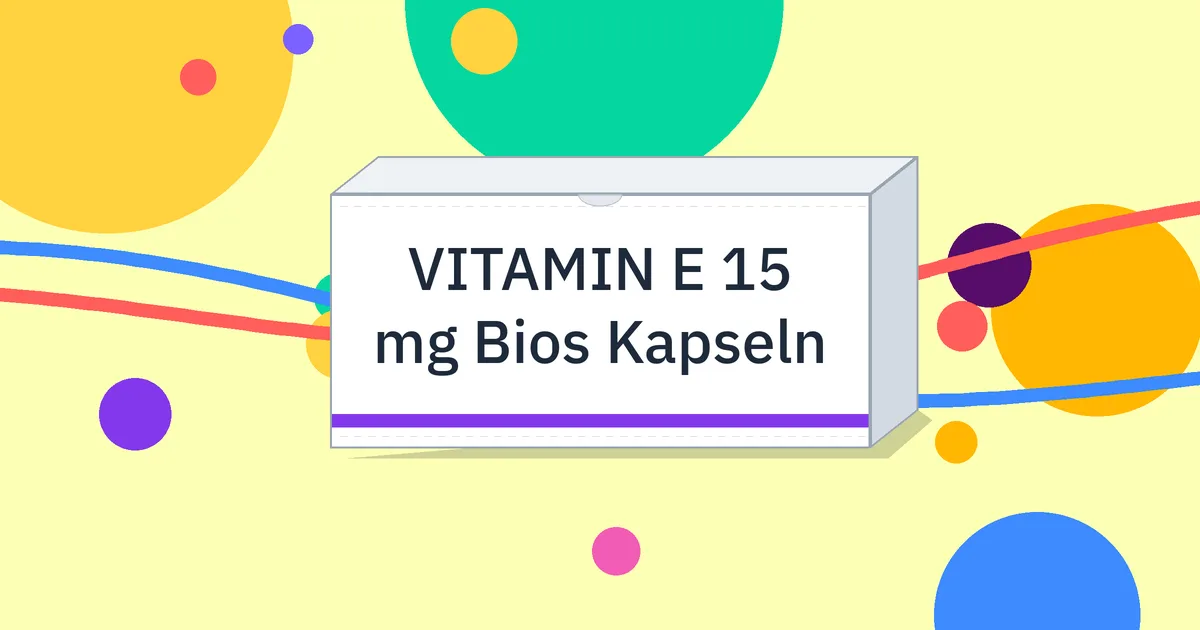 Symbolbild: Packung mit der Aufschrift VITAMIN E 15 mg Bios Kapseln (PZN 00990327) – Verfügbarkeit und Bezug in Apotheken in Frankfurt am Main