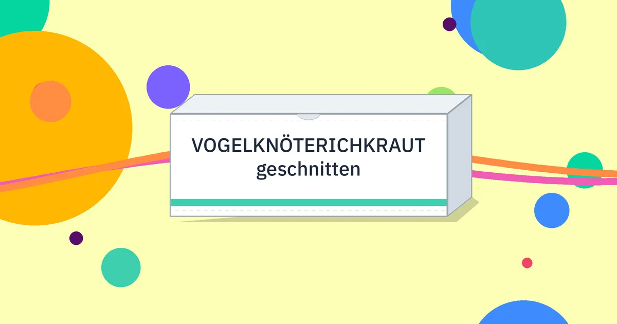 Symbolbild: Packung mit der Aufschrift VOGELKNÖTERICHKRAUT geschnitten (PZN 11310175) – Verfügbarkeit und Bezug in Apotheken in Frankfurt am Main
