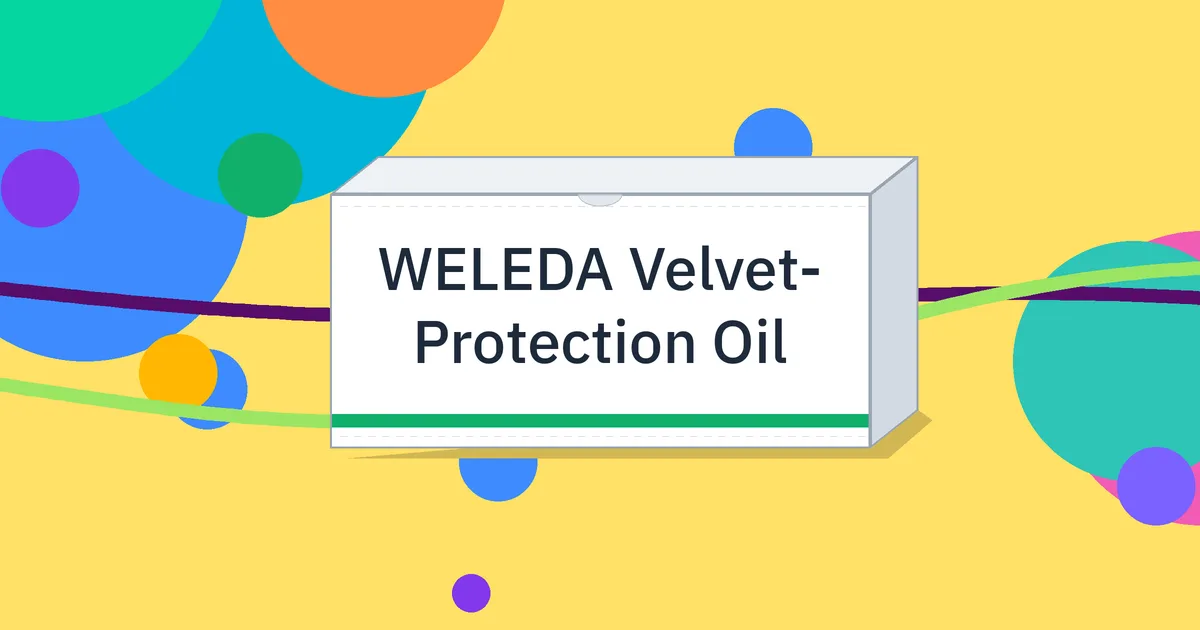 Symbolbild: Packung mit der Aufschrift WELEDA Velvet-Protection Oil (PZN 19954570) – Verfügbarkeit und Bezug in Apotheken in Frankfurt am Main