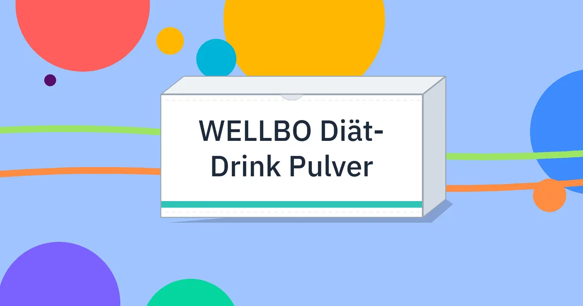 Symbolbild: Packung mit der Aufschrift WELLBO Diät-Drink Pulver (PZN 04828256) – Verfügbarkeit und Bezug in Apotheken in Frankfurt am Main