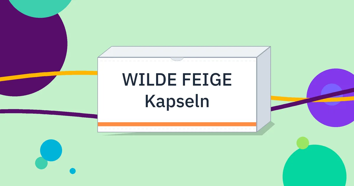 Symbolbild: Packung mit der Aufschrift WILDE FEIGE Kapseln (PZN 06888417) – Verfügbarkeit und Bezug in Apotheken in Frankfurt am Main