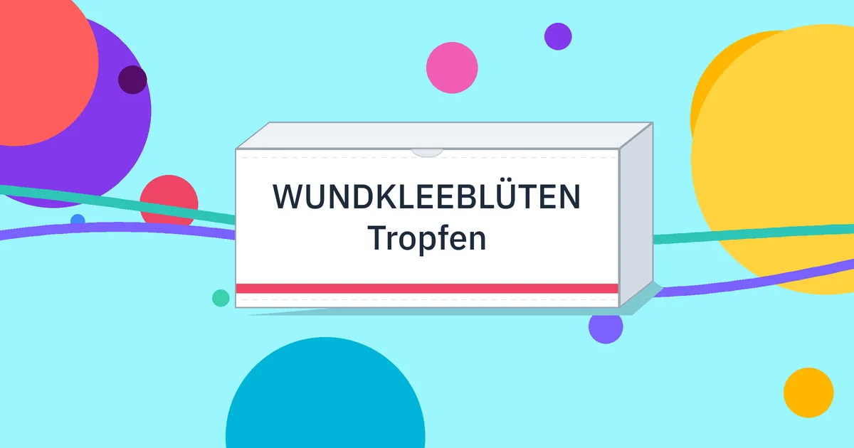 Symbolbild: Packung mit der Aufschrift WUNDKLEEBLÜTEN Tropfen (PZN 19204662) – Verfügbarkeit und Bezug in Apotheken in Frankfurt am Main