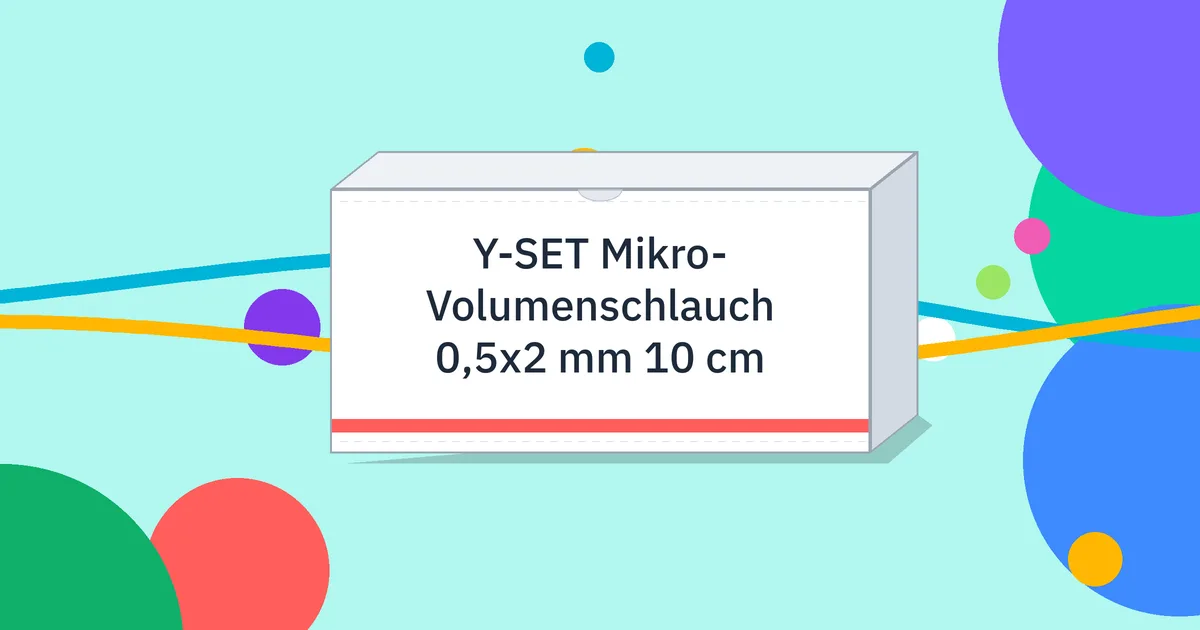 Symbolbild: Packung mit der Aufschrift Y-SET Mikro-Volumenschlauch 0,5x2 mm 10 cm (PZN 17543615) – Verfügbarkeit und Bezug in Apotheken in Frankfurt am Main