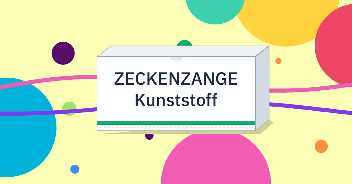 Symbolbild: Packung mit der Aufschrift ZECKENZANGE Kunststoff (PZN 01022966) – Verfügbarkeit und Bezug in Apotheken in Frankfurt am Main