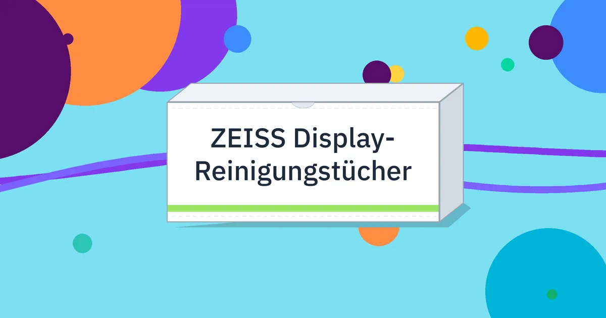 Symbolbild: Packung mit der Aufschrift ZEISS Display-Reinigungstücher (PZN 16914274) – Verfügbarkeit und Bezug in Apotheken in Frankfurt am Main