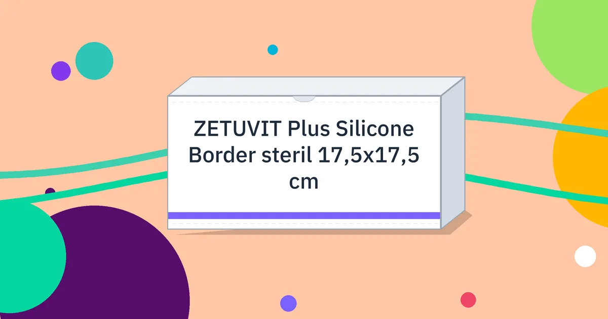 Symbolbild: Packung mit der Aufschrift ZETUVIT Plus Silicone Border steril 17,5x17,5 cm (PZN 20124862) – Verfügbarkeit und Bezug in Apotheken in Frankfurt am Main