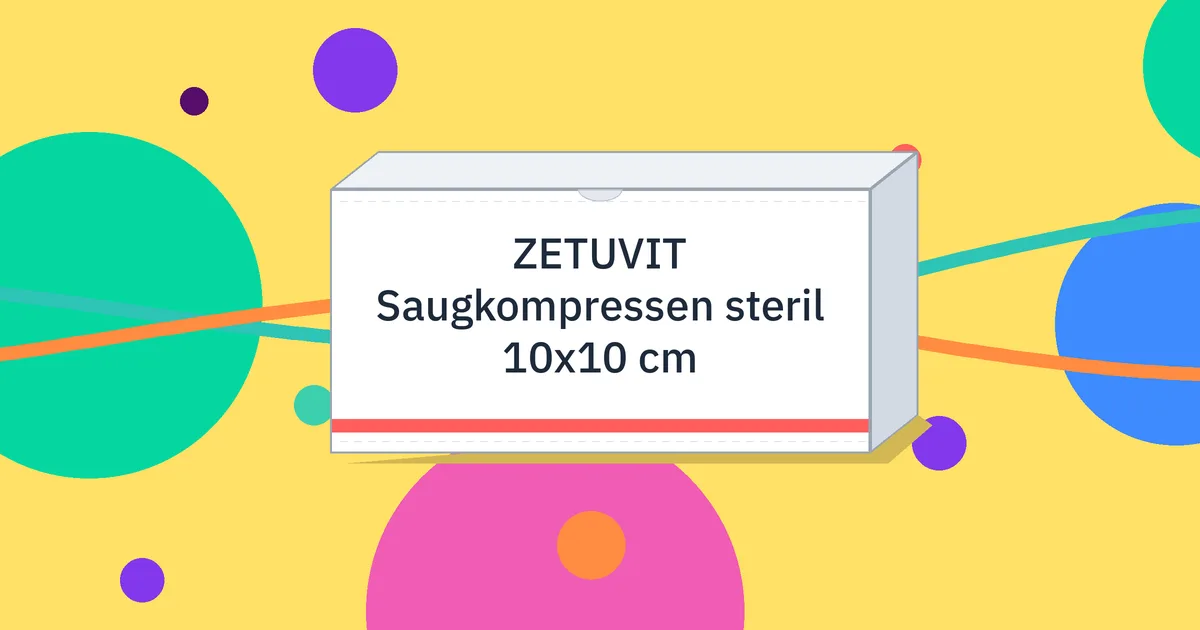 Symbolbild: Packung mit der Aufschrift ZETUVIT Saugkompressen steril 10x10 cm (PZN 18427845) – Verfügbarkeit und Bezug in Apotheken in Frankfurt am Main