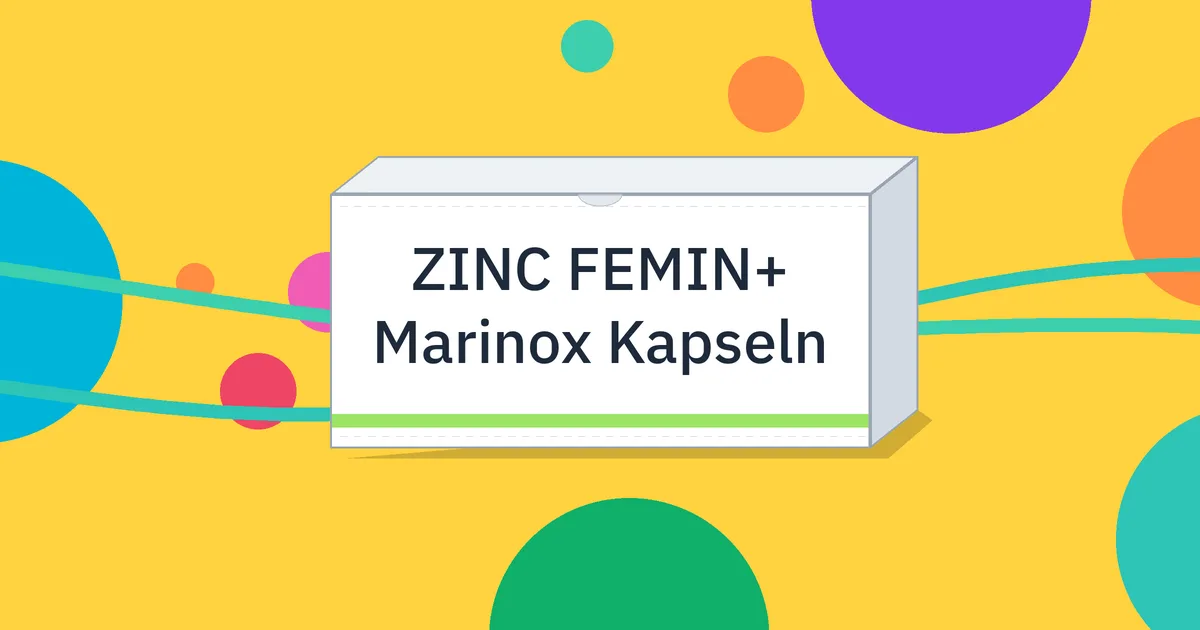 Symbolbild: Packung mit der Aufschrift ZINC FEMIN+ Marinox Kapseln (PZN 10275703) – Verfügbarkeit und Bezug in Apotheken in Frankfurt am Main