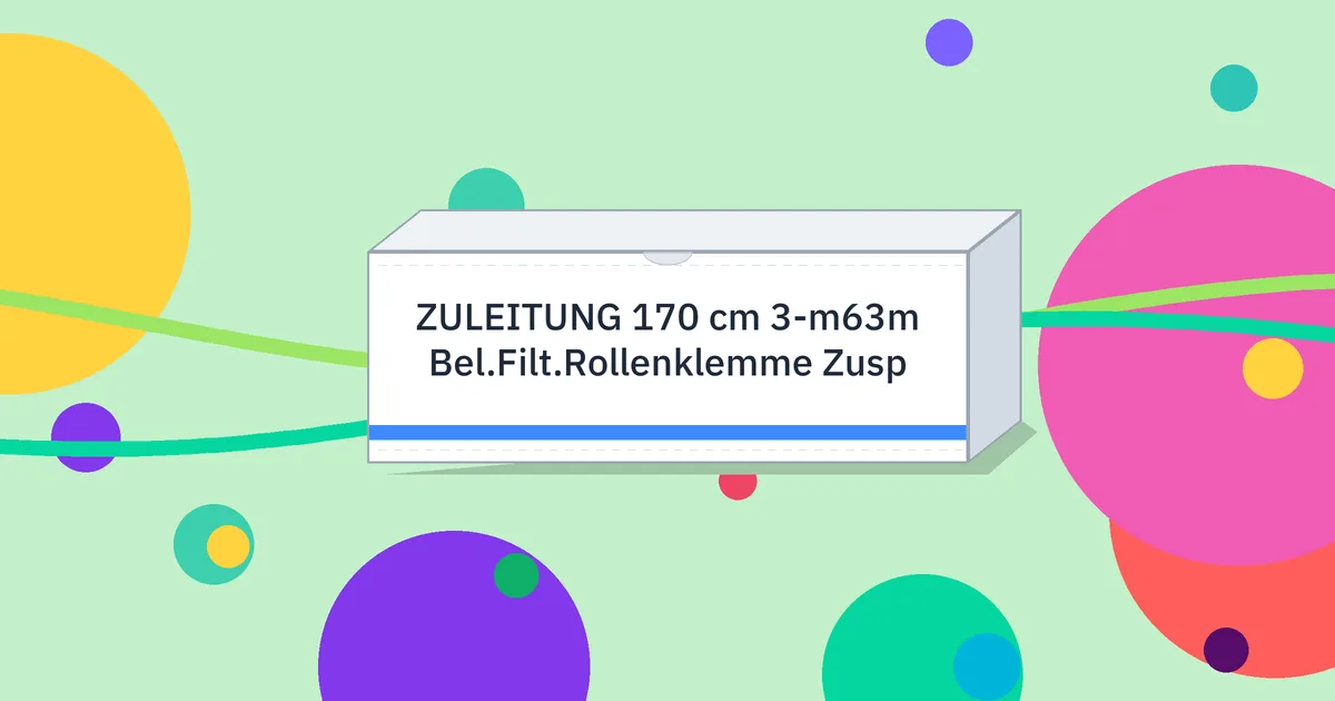 Symbolbild: Packung mit der Aufschrift ZULEITUNG 170 cm 3-m63m Bel.Filt.Rollenklemme Zusp (PZN 17488276) – Verfügbarkeit und Bezug in Apotheken in Frankfurt am Main