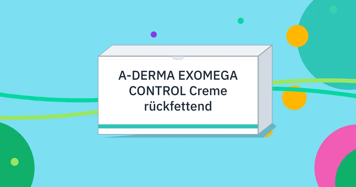 Symbolbild: Packung mit der Aufschrift A-DERMA EXOMEGA CONTROL Creme rückfettend (PZN 17544106) – Verfügbarkeit und Bezug in Apotheken in Frankfurt am Main