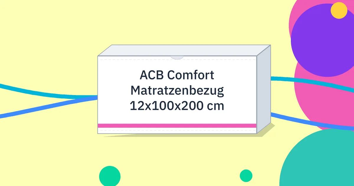 Symbolbild: Packung mit der Aufschrift ACB Comfort Matratzenbezug 12x100x200 cm (PZN 04117331) – Verfügbarkeit und Bezug in Apotheken in Frankfurt am Main