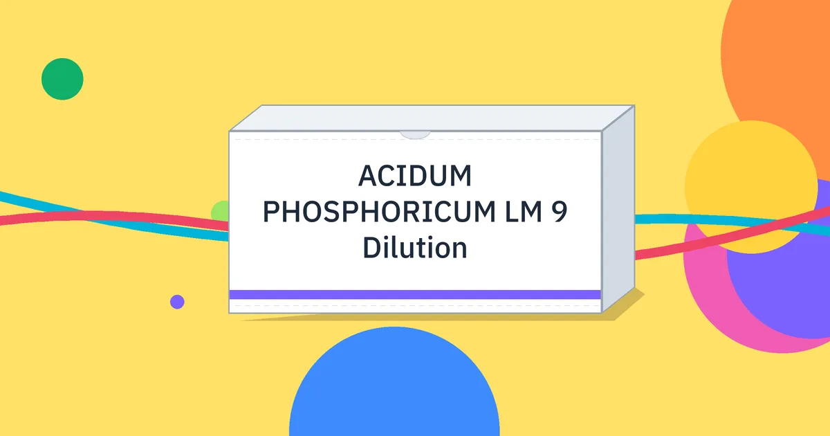 Symbolbild: Packung mit der Aufschrift ACIDUM PHOSPHORICUM LM 9 Dilution (PZN 12753124) – Verfügbarkeit und Bezug in Apotheken in Frankfurt am Main
