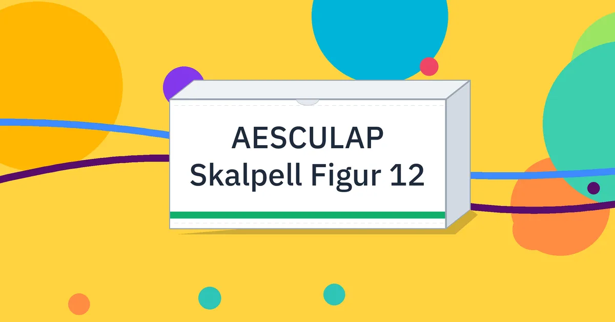 Symbolbild: Packung mit der Aufschrift AESCULAP Skalpell Figur 12 (PZN 11514133) – Verfügbarkeit und Bezug in Apotheken in Frankfurt am Main