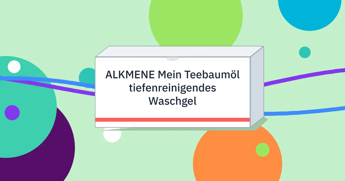 Symbolbild: Packung mit der Aufschrift ALKMENE Mein Teebaumöl tiefenreinigendes Waschgel (PZN 17638540) – Verfügbarkeit und Bezug in Apotheken in Frankfurt am Main