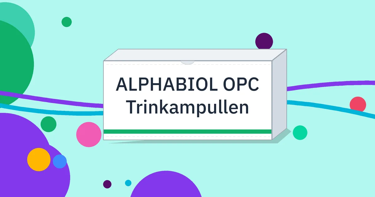 Symbolbild: Packung mit der Aufschrift ALPHABIOL OPC Trinkampullen (PZN 19299645) – Verfügbarkeit und Bezug in Apotheken in Frankfurt am Main