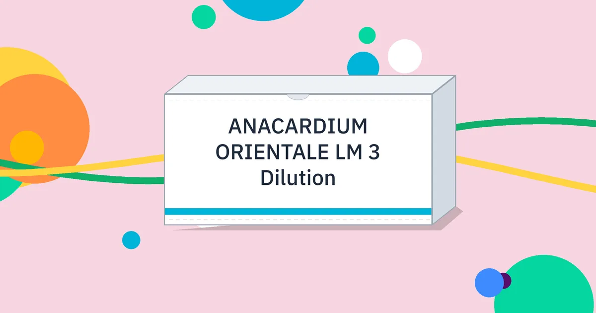 Symbolbild: Packung mit der Aufschrift ANACARDIUM ORIENTALE LM 3 Dilution (PZN 12761879) – Verfügbarkeit und Bezug in Apotheken in Frankfurt am Main