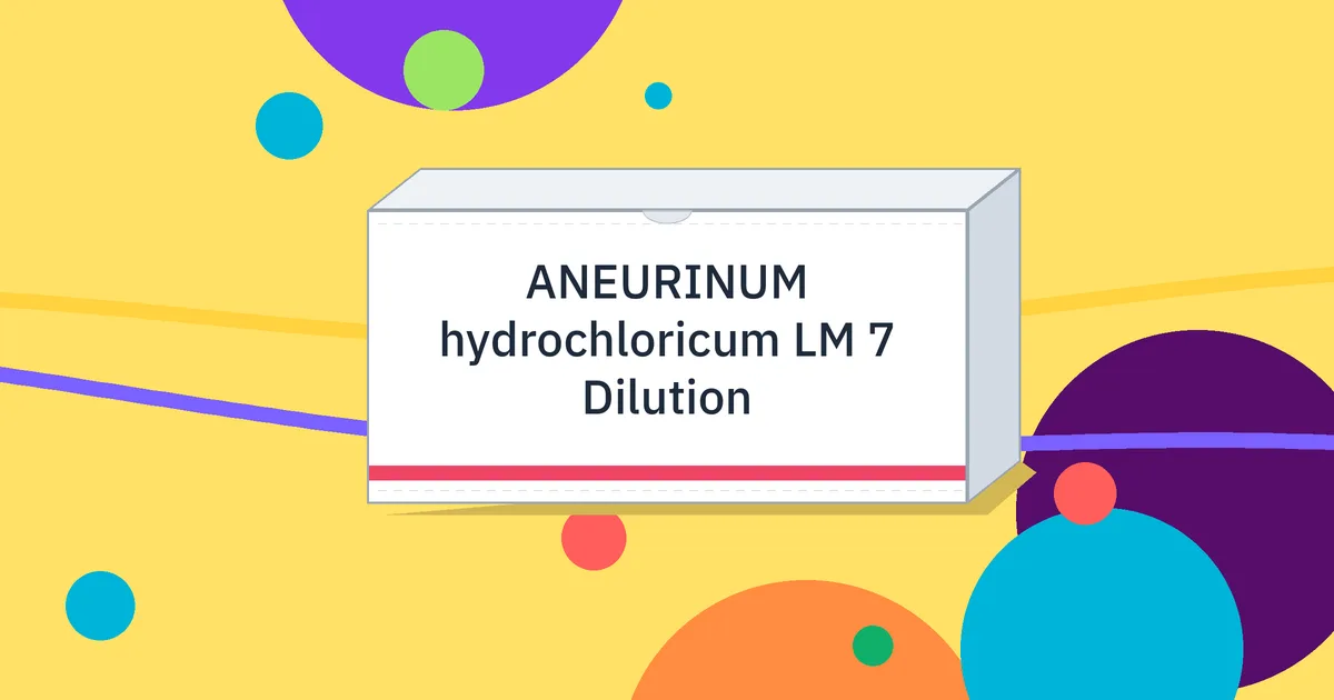 Symbolbild: Packung mit der Aufschrift ANEURINUM hydrochloricum LM 7 Dilution (PZN 13367469) – Verfügbarkeit und Bezug in Apotheken in Frankfurt am Main