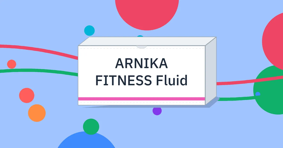 Symbolbild: Packung mit der Aufschrift ARNIKA FITNESS Fluid (PZN 16334252) – Verfügbarkeit und Bezug in Apotheken in Frankfurt am Main
