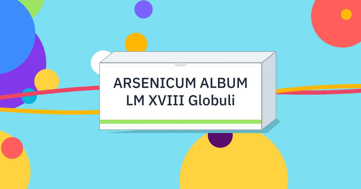 Symbolbild: Packung mit der Aufschrift ARSENICUM ALBUM LM XVIII Globuli (PZN 02658726) – Verfügbarkeit und Bezug in Apotheken in Frankfurt am Main