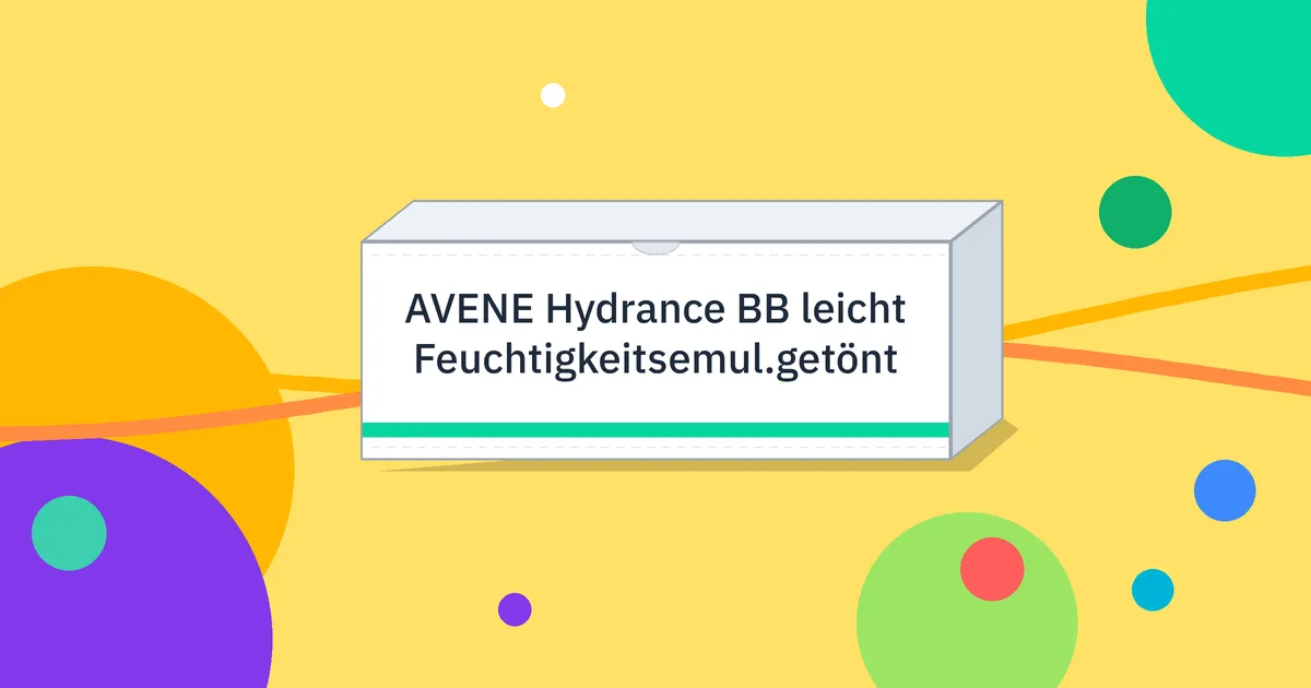 Symbolbild: Packung mit der Aufschrift AVENE Hydrance BB leicht Feuchtigkeitsemul.getönt (PZN 14373727) – Verfügbarkeit und Bezug in Apotheken in Frankfurt am Main
